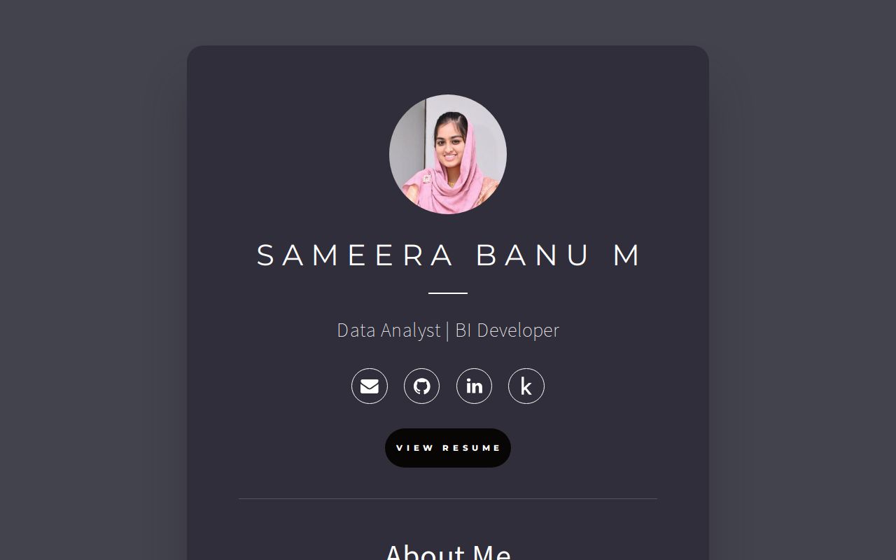 Sameera Banu | Data Analyst